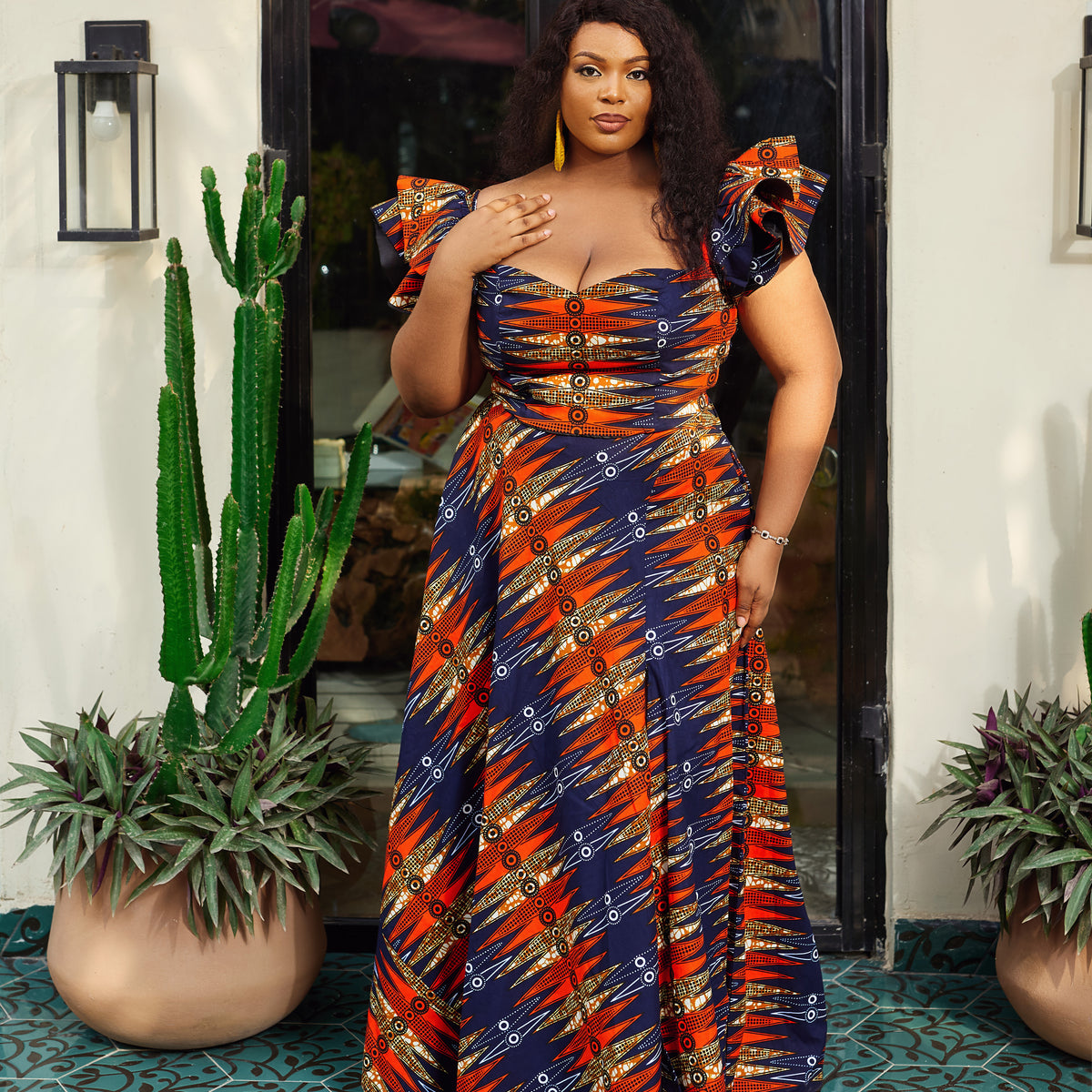 AFRICAN PRINT MAXI SKIRT - Urilka – CUMO LONDON