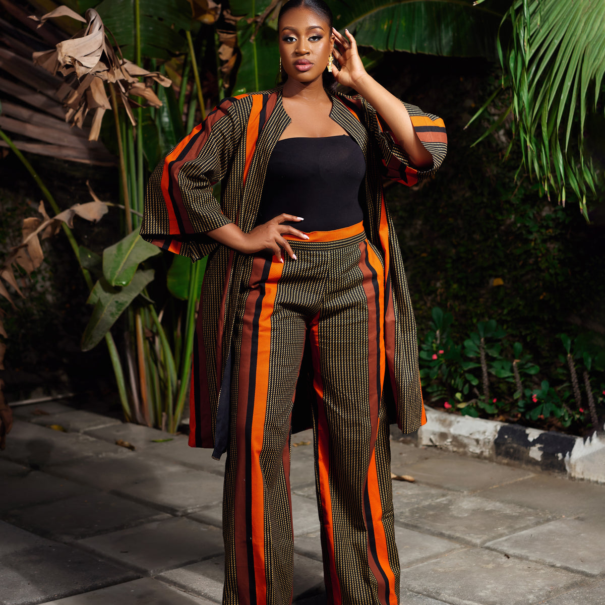 African Print Palazzo High waist Trouser | Shop trendy African Attires ...