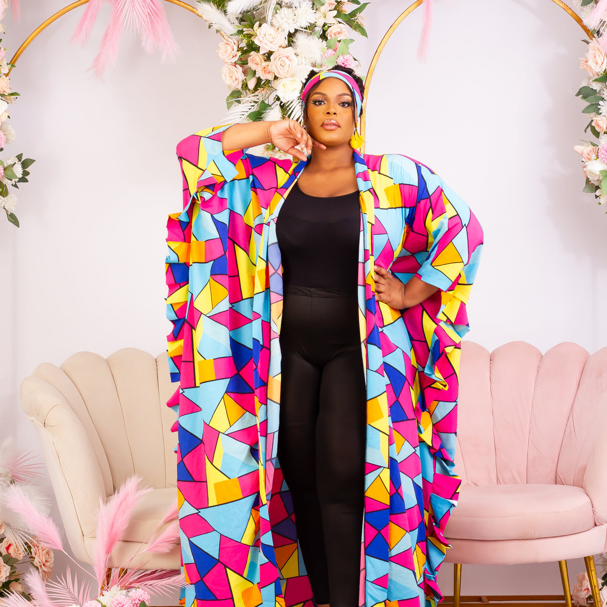African Print Crepe Kimono - Akwaugo – CUMO LONDON
