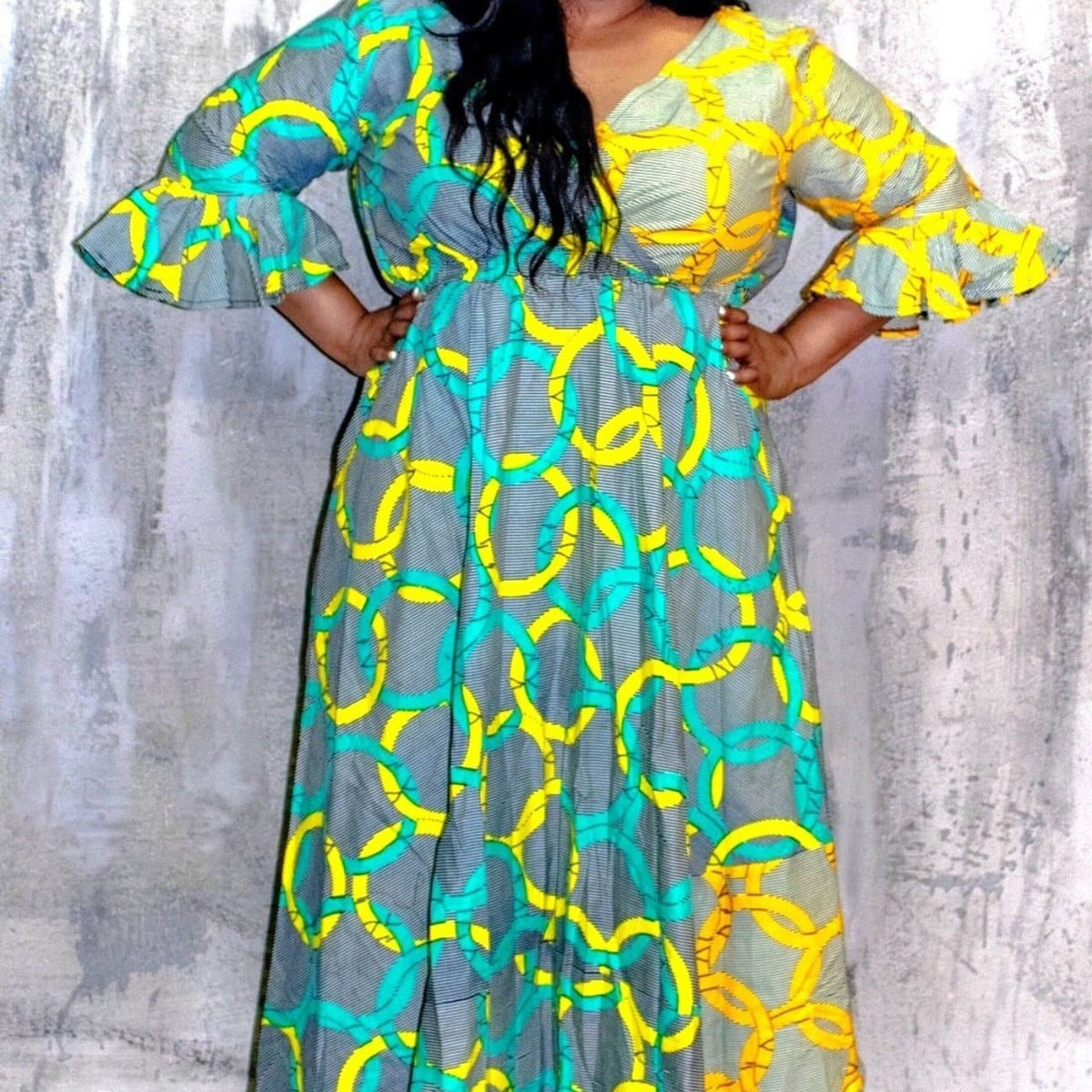 New in Akunna African Ankara Print A Line Maxi Dress – CUMO LONDON
